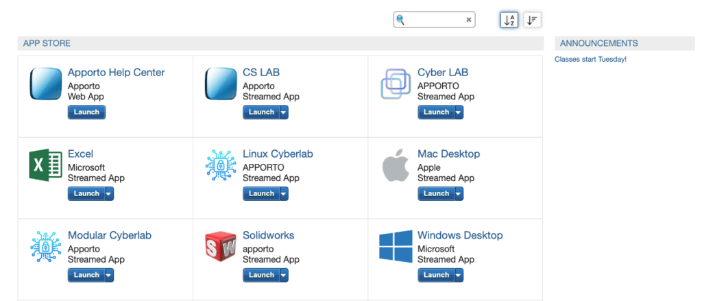 Using an App or Desktop | Apporto