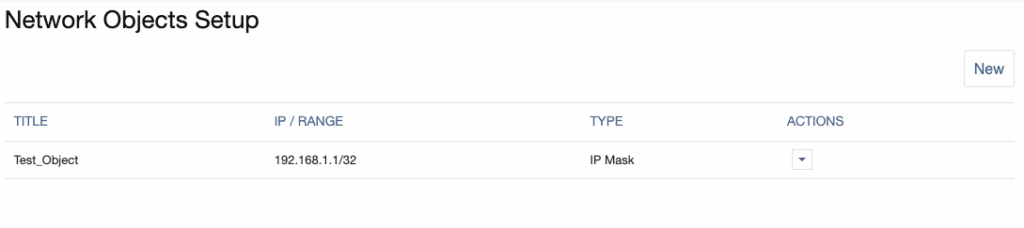 Network Objects | Apporto